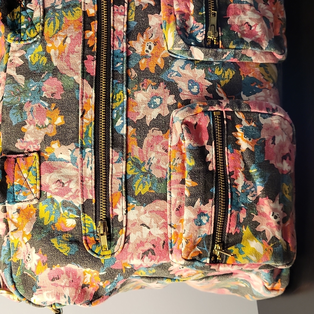 H&M 20" Travel Duffle Bag Multi-Colored Cotton Exteri… - Gem